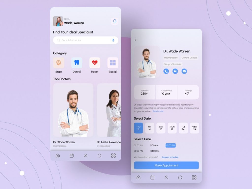 Medical App UI design Figma - Techsuf
